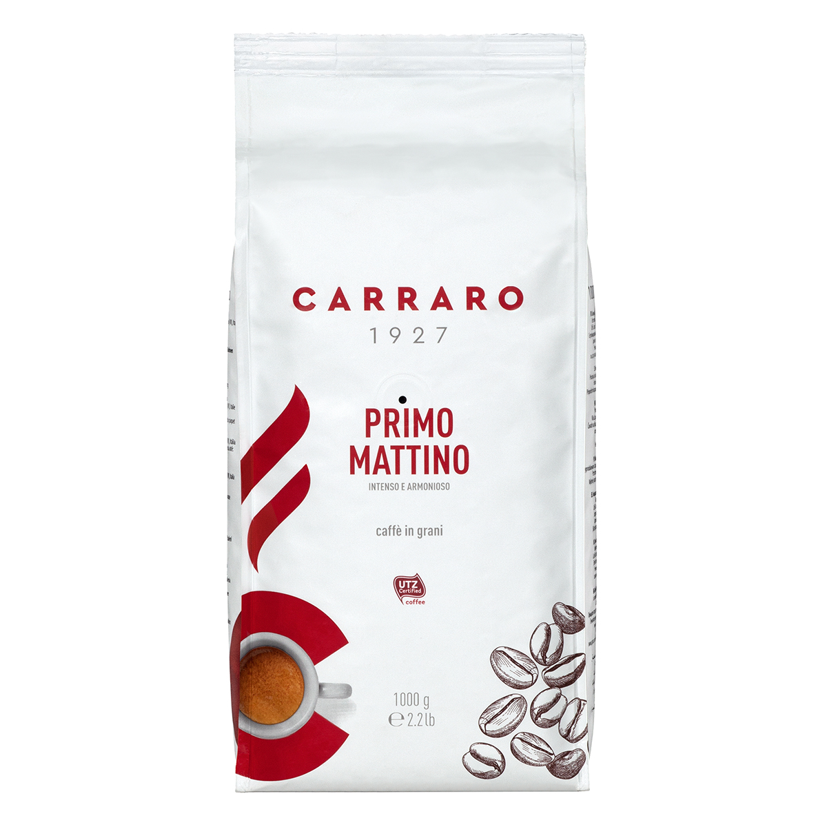 Кофе Carraro Primo Mattino в зернах, 1кг купить с доставкой на дом ...
