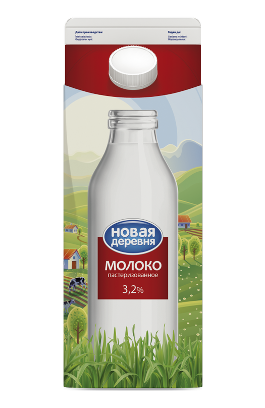 Молоко Новая Деревня 3,2%, 1,9л купить с доставкой на дом, цены в ...