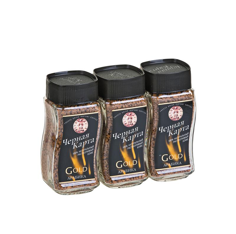 Кофе растворимый ЧЕРНАЯ КАРТА gold, стекло,50г купить с доставкой на ...